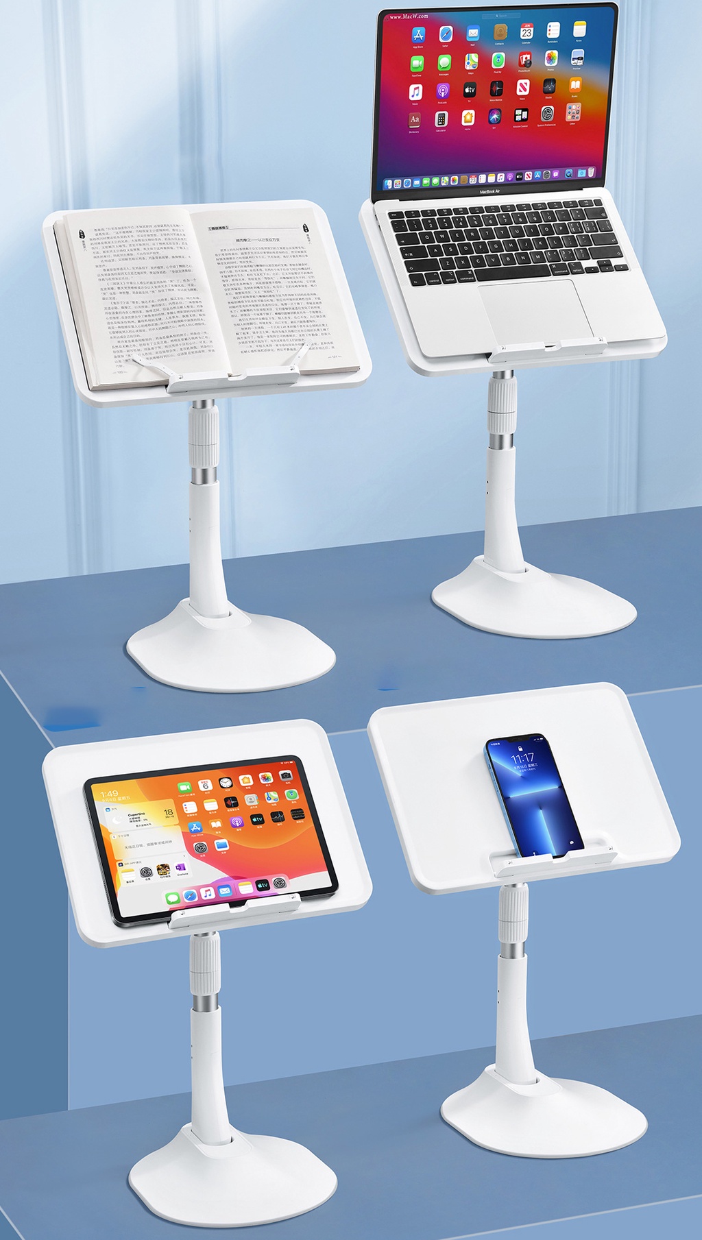 OATSBASF Kid's Lap Desk Adjustable Height Tablet Holder Foldable ...