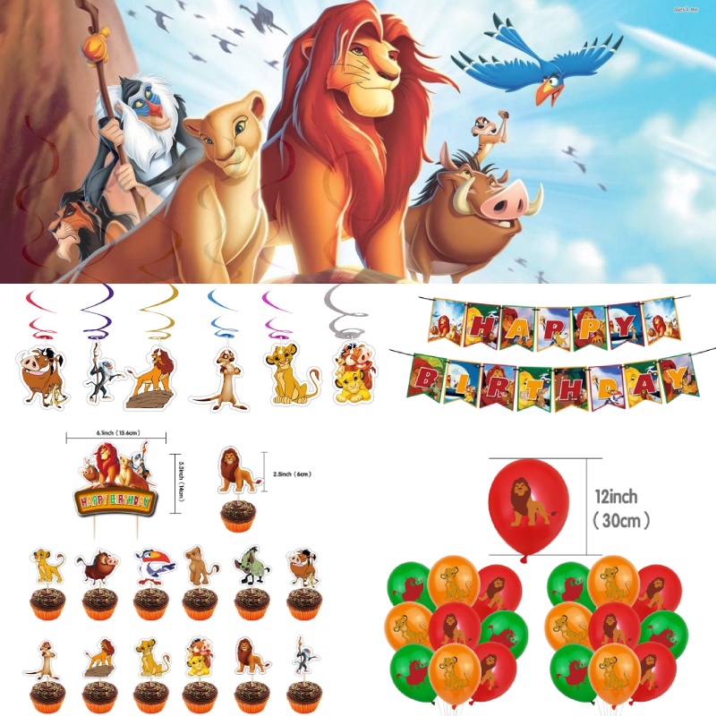 High-quality Paper Material Lion King Simba Birthday Party Theme ...