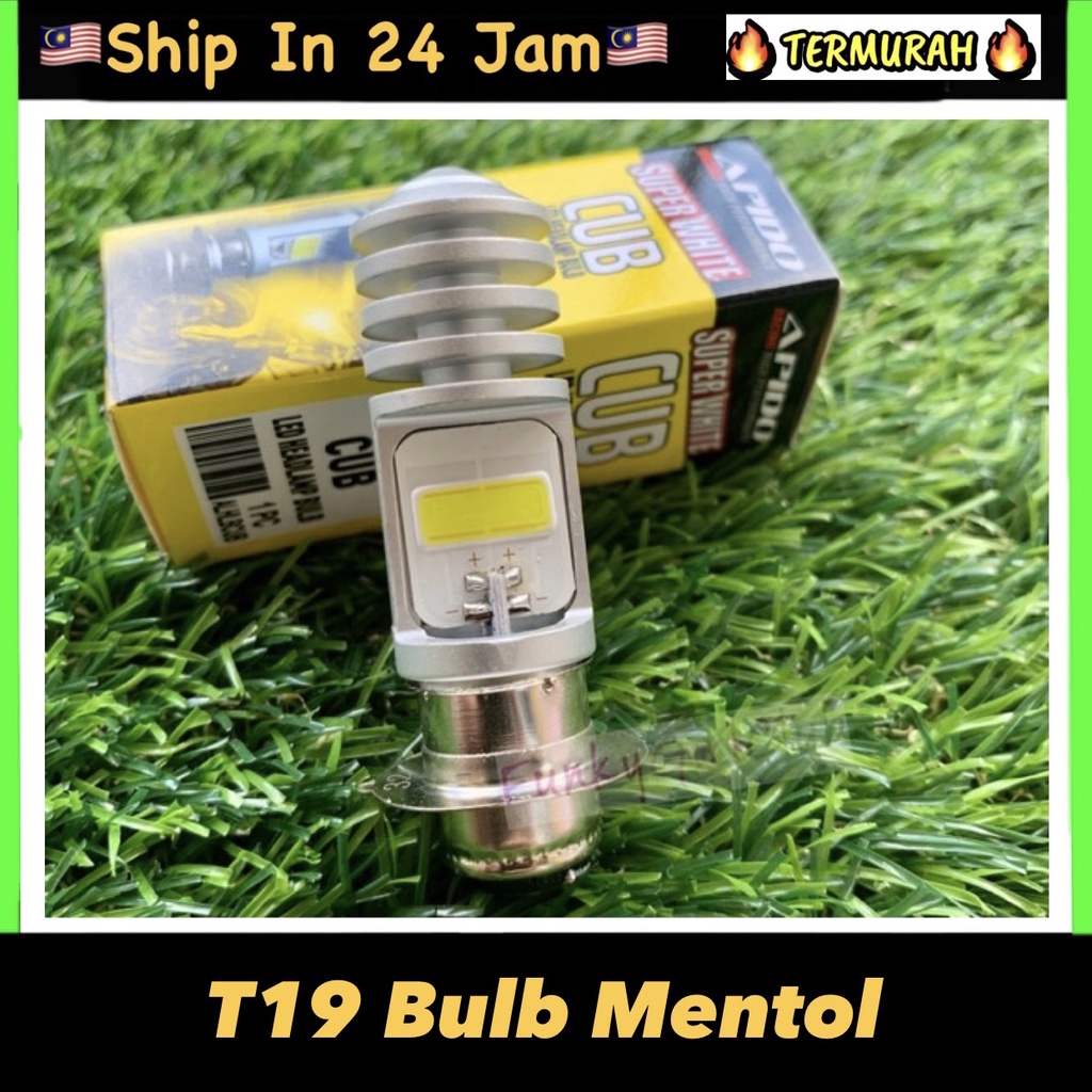 APIDO T19 LED BULB HEAD LAMP LAMPU MENTOL EX5 DREAM SRL110 WAVE DASH ...