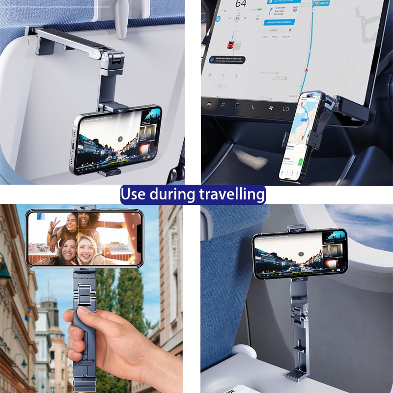 OATSBASF Foldable Metal Phone Holder Portable Travel Stand Desktop ...