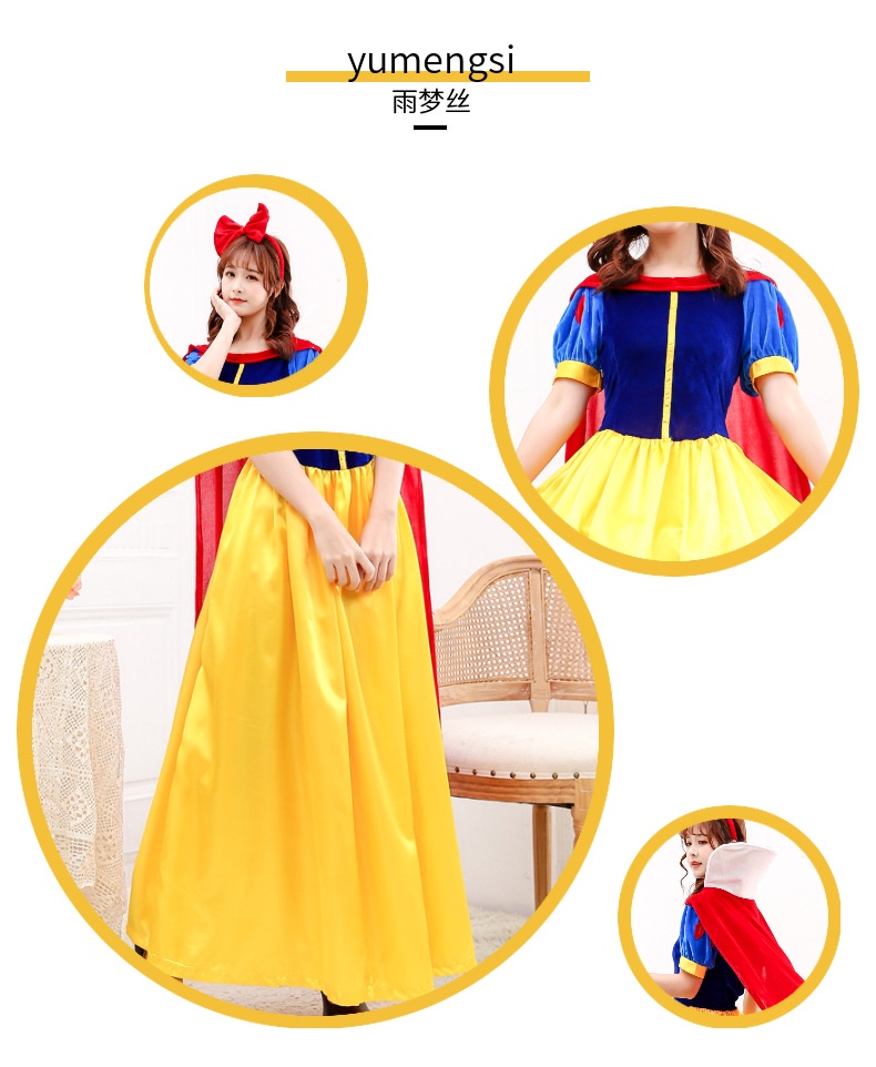 Adult Snowwhite Princess Dress Queen Costume Fairy Tale Character ...