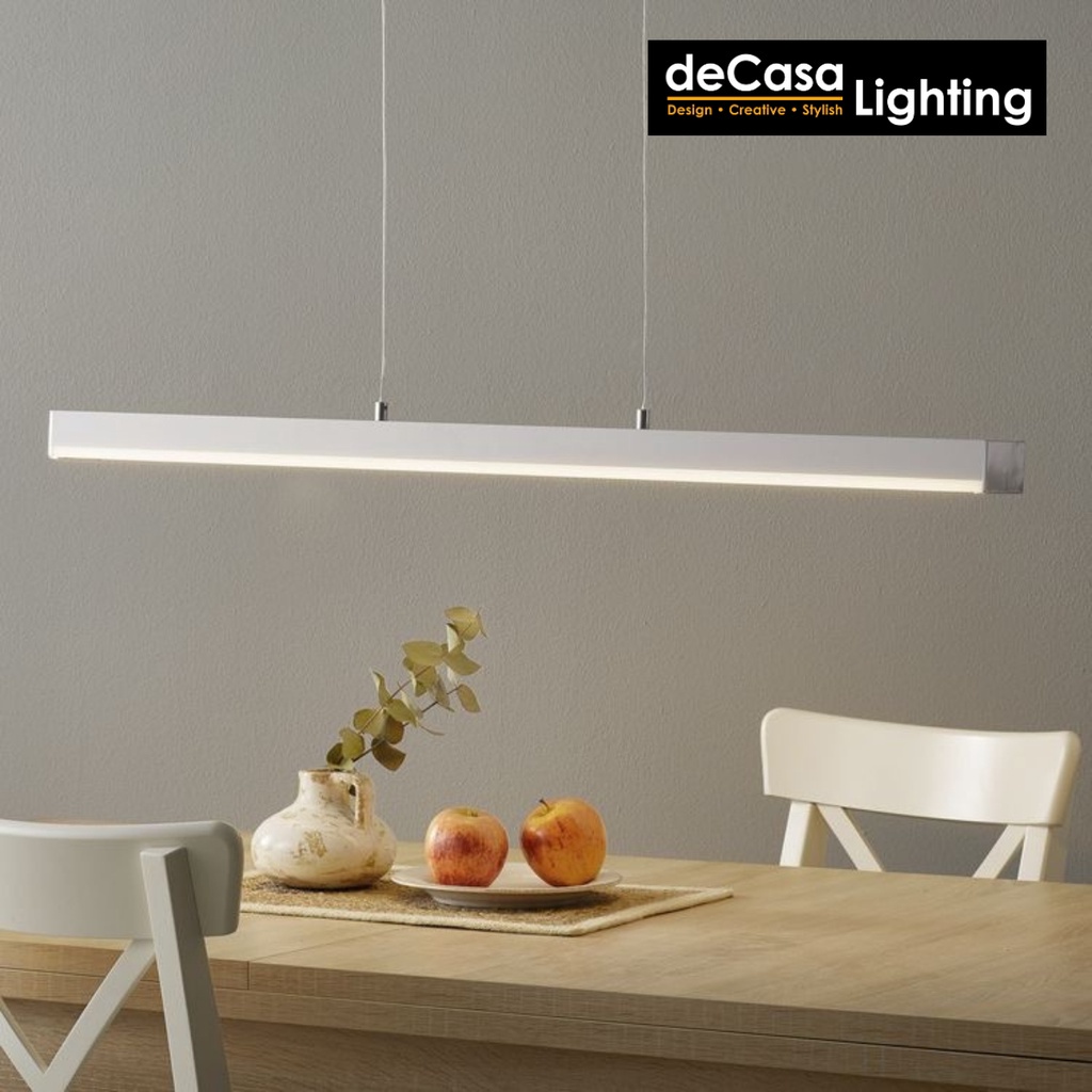 Decasa Office Pendant Light LED T8 Linear Light 4FT Black/White Dining ...