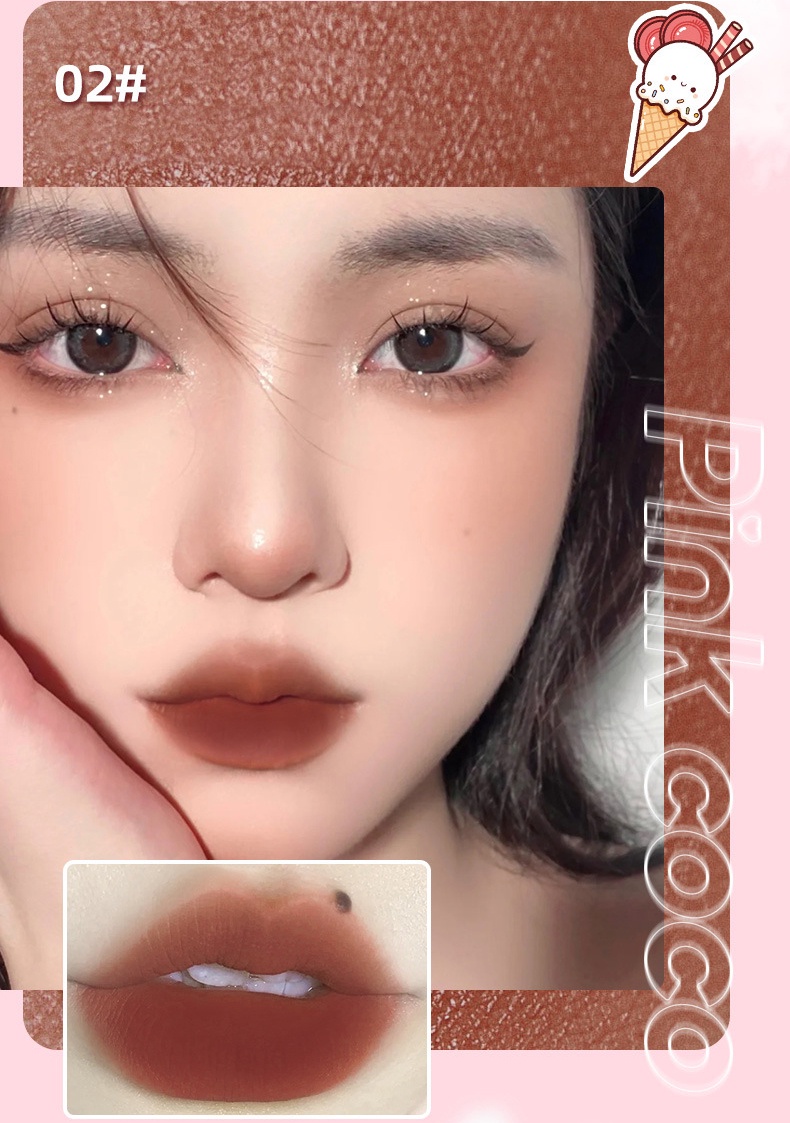 PinkCoco 6 Color Matte Mist Face Velvet Smudge-Proof Lipstick for A ...