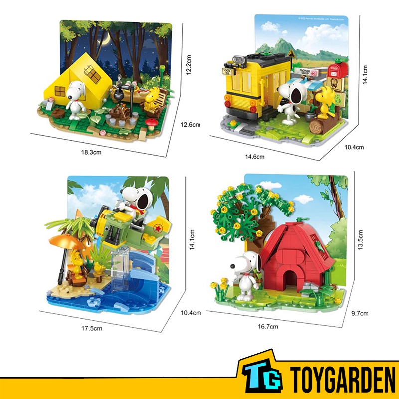 HSANHE Peanuts Snoopy Red House I Snoopy Camping I Snoopy School Bus I ...