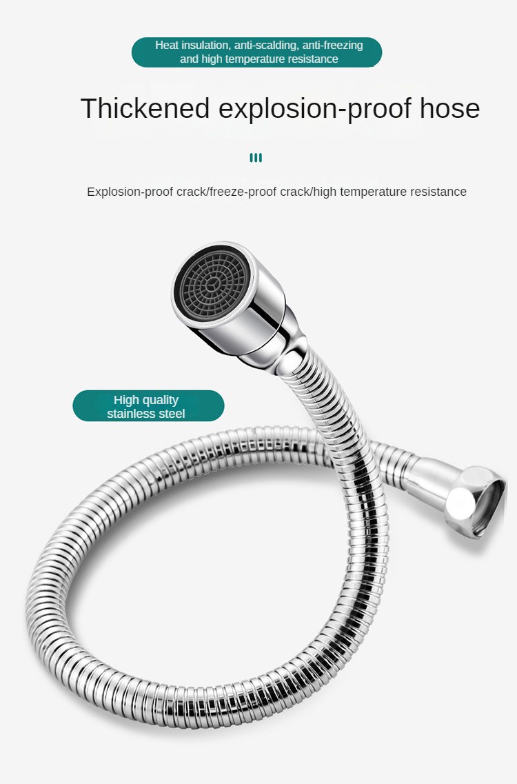 Stainless Steel Faucet Extender 360° Rotation Free Bending Faucet ...
