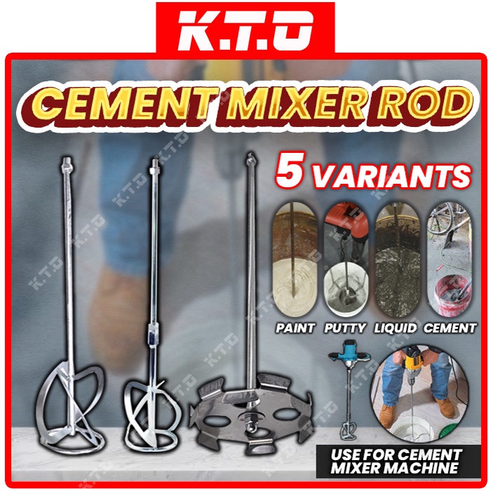 Heavy Duty Paint Plaster Cement Mixer Rod Stirrer Paddle Whisk Tool ...