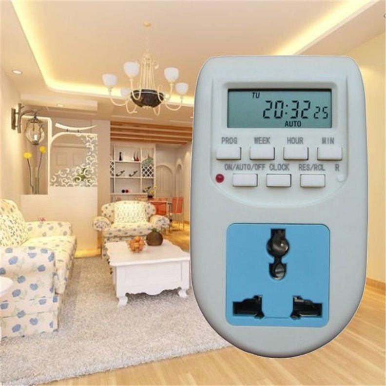 220V LCD Digital Timer Socket Timing Outlet Switch Digital Timer Switch ...