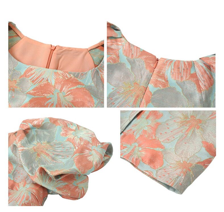 ZY·HT Women's Dresses Pink Dresses Inflatable Sleeves Square Neck Dress ...