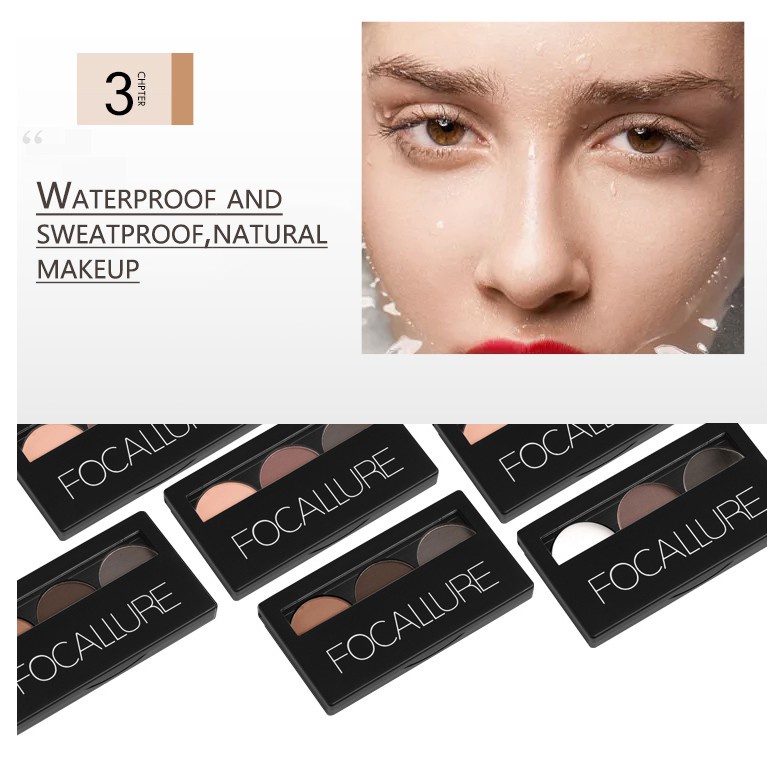 FOCALLURE FA04 Eyebrow Powder Palette with Brush Mirror | Shopee Malaysia