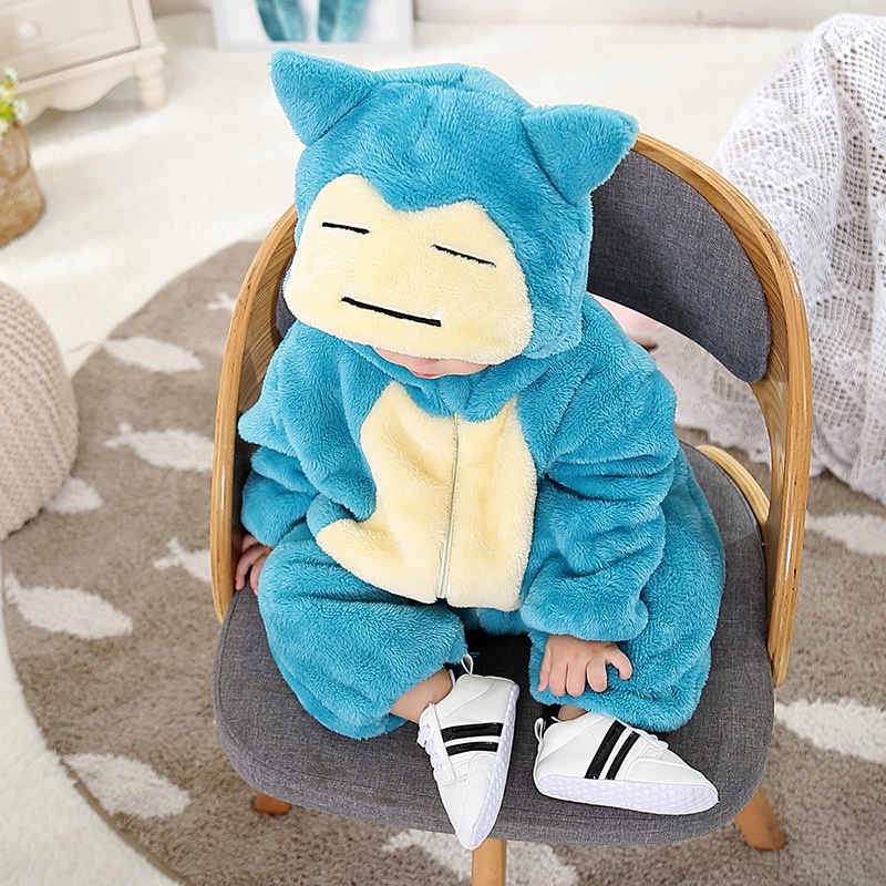 Pokemon Snorlax Jumpsuit Newborn Baby Bodysuit Cute Cartoon Romper ...