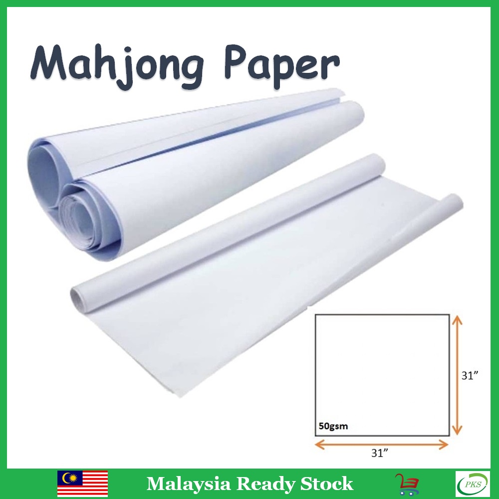 White Mahjong Paper Sheet 31 inch x 31 inch 50gsm | Shopee Malaysia