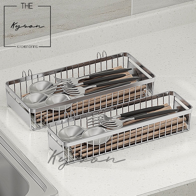 Kyson 304 Stainless Steel Kitchen Rack Spoon Cutlery Storage Organizer ...