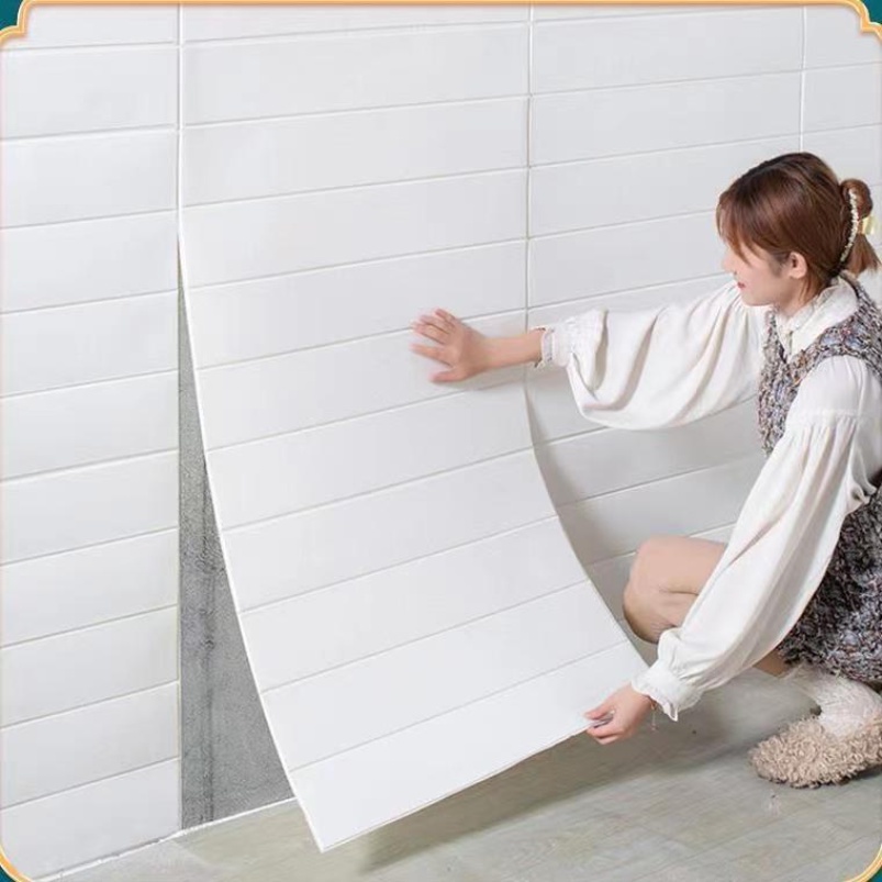 Wall Paper Dinding PE Waterproof Ceiling Wallpaper Stickers 3D Wood ...