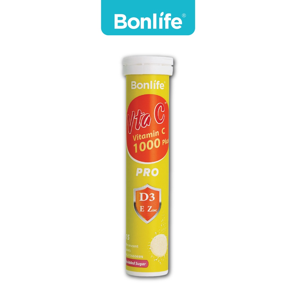 Bonlife Vta C Pro 1000 plus effervescent Tablet Vitamin C (15's ...