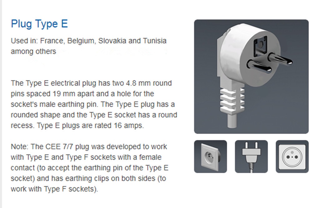 EU German Conversion Plug Germany Indonesia Travel Adapter Type F ...