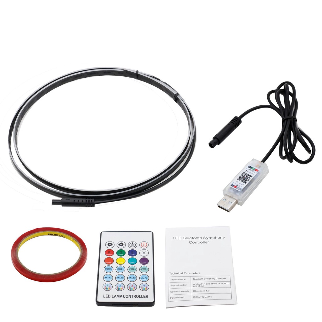 Universal Car Ambient Lights LED Interior RGB Symphony Atmosphere Lamp ...