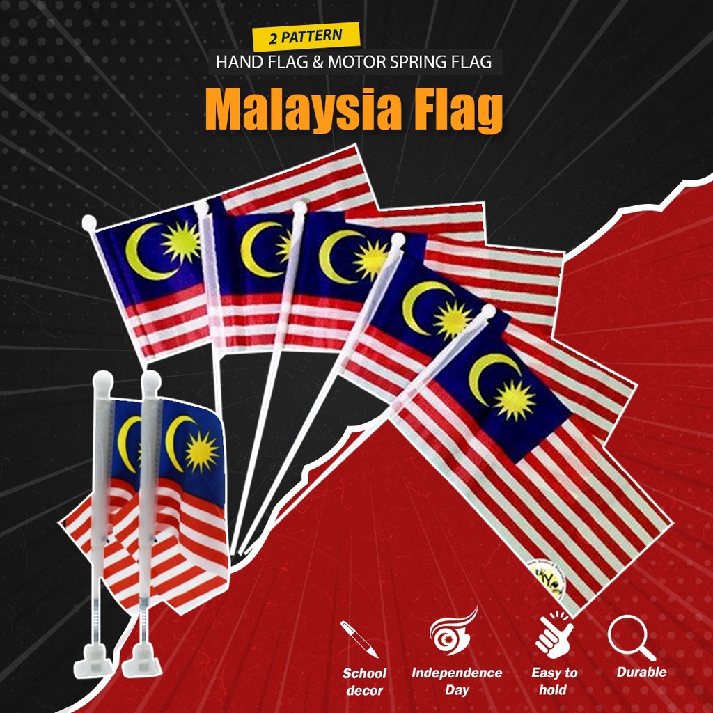 Hand Flag Bendera Malaysia Flag Banner Bendera Kereta Malaysia Car Flag ...