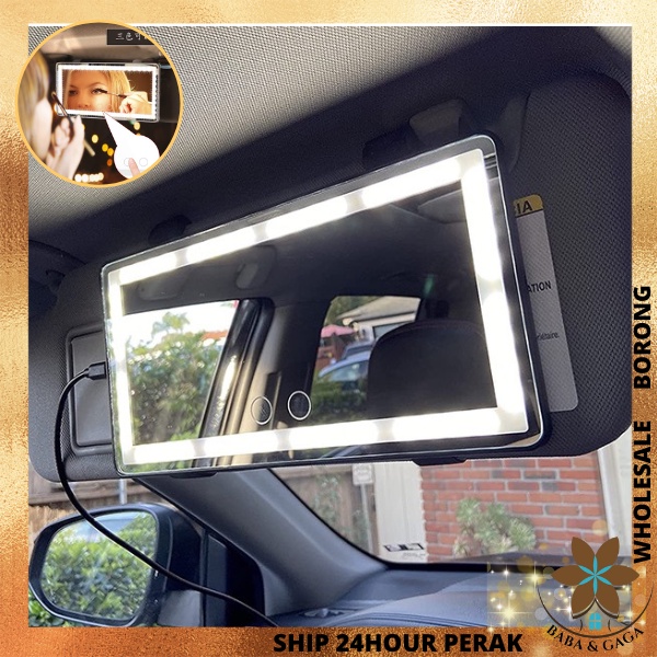 LED Mirror Car Sun Visor 3model Adjustable Light Touch Screen Make Up ...