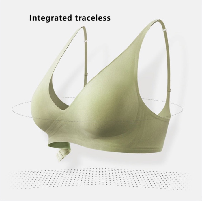 Japan Suji Bra Seamless Wireless Bra V Neck Latex Bralette Jelly Strip ...