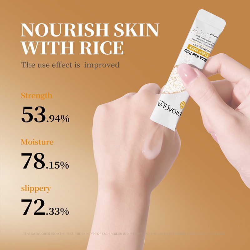 BIOAQUA Rice Raw Pulp Sleeping Mask Moisturizing Brightening Sleeping ...