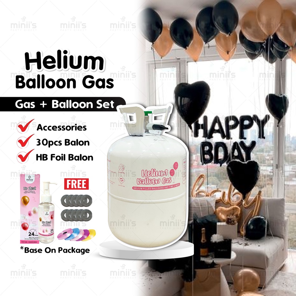 MINIIS PARTY Disposable Helium Gas Belon Gas Balloon Gas Helium Balloon ...
