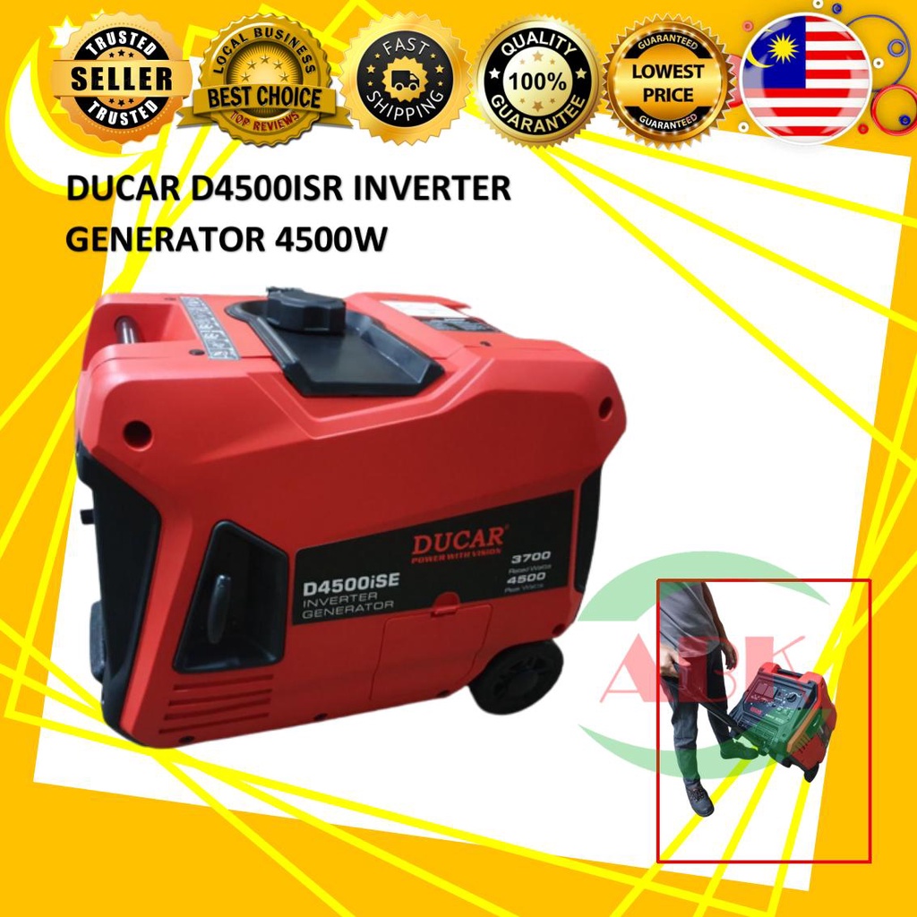 DUCAR D4500iSE GENERATOR REMOTE START INVERTER GENERATOR | Shopee Malaysia
