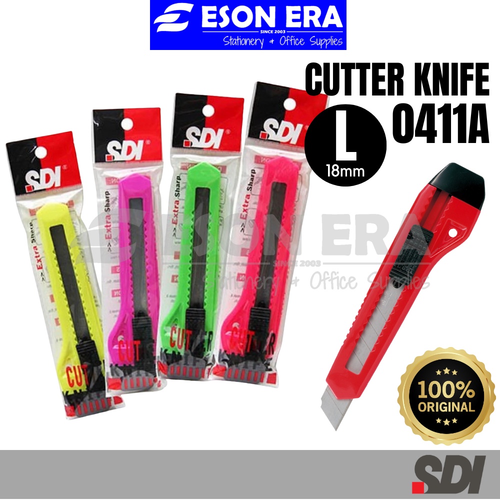 SDI Cutter Knife 0426A 18mm (Big) Student Knife / Pisau Pemotong ...