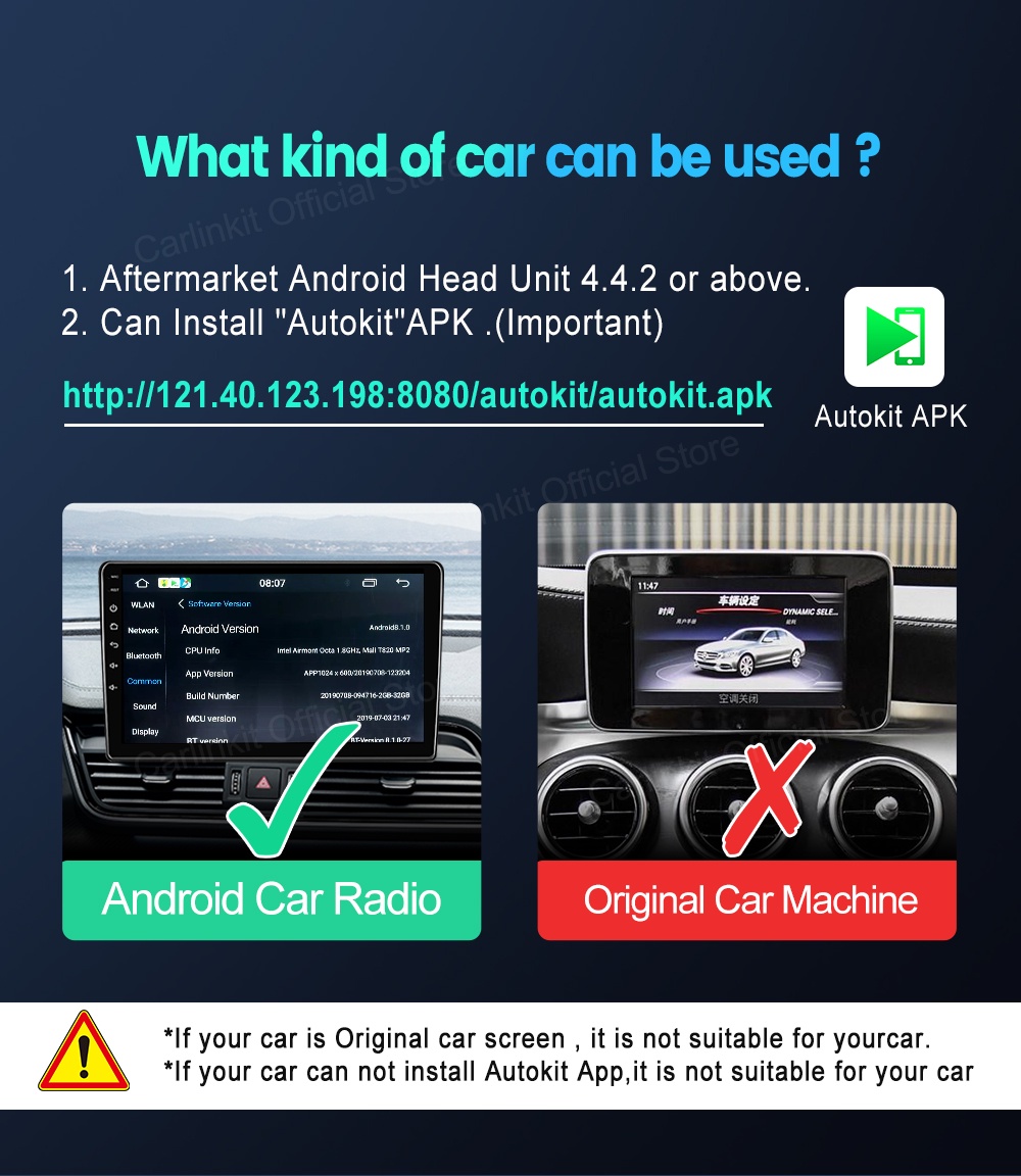 CarlinKit USB Wireless CarPlay Dongle Wired Android Auto AI Box ...