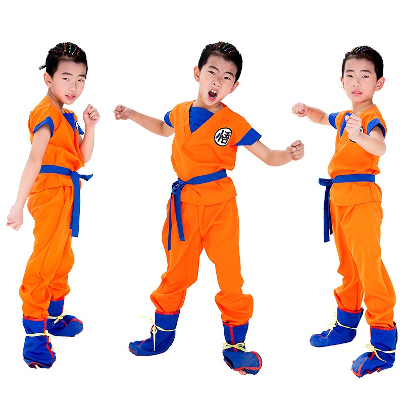 Anime Adult Kids Dragon Ball Z Goku Cosplay Costume Set Party Clothing ...