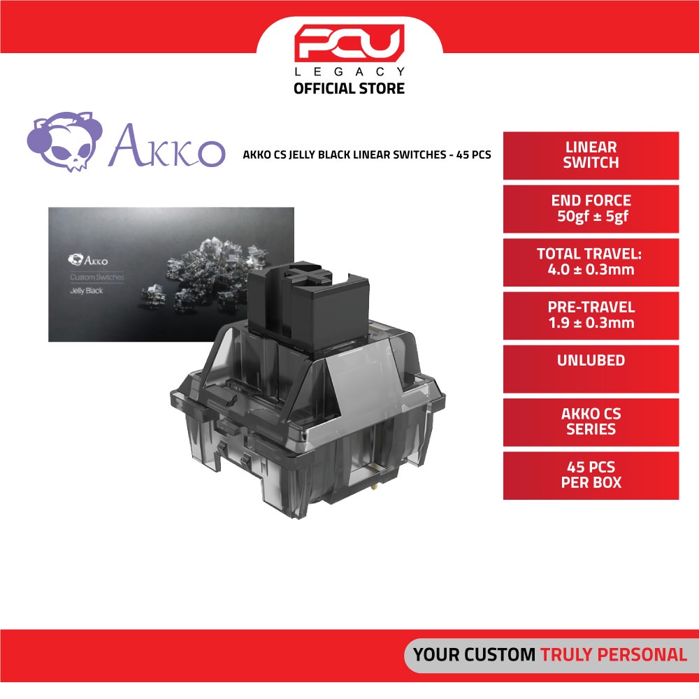 AKKO CS JELLY BLACK LINEAR SWITCHES - 45 PCS | Shopee Malaysia