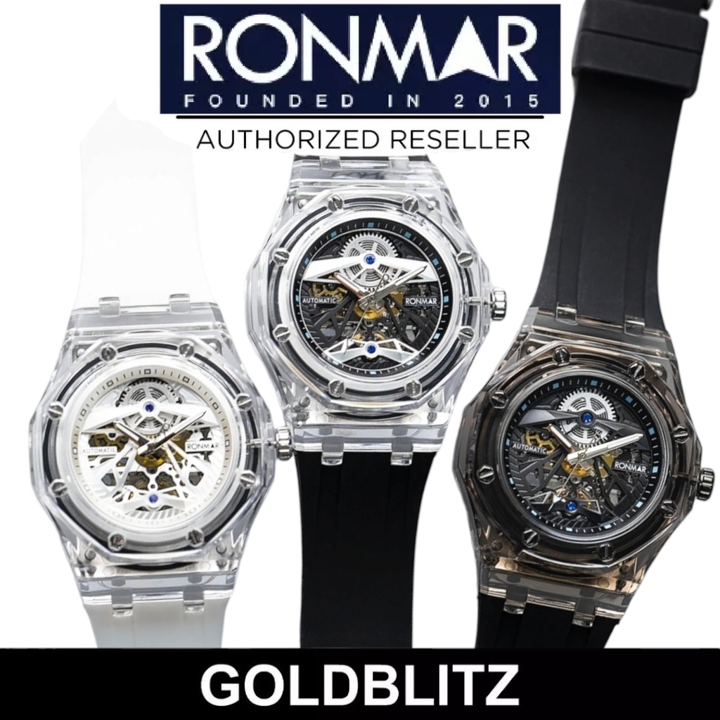 RONMAR Glacier Tough Winding Skeleton Automatic Movement Watch ...