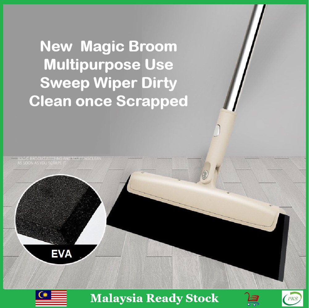 Magic Wiper Broom Sweep Floor Penyapu Lantai Kering & Basah Dry Wet ...