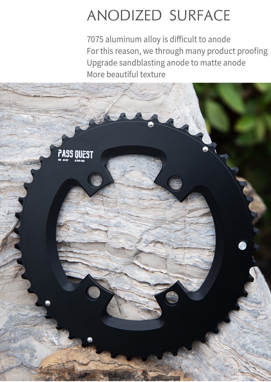 PASS QUEST chainring 110 bcd 2X Shimano DuraAce 9000 Ultegra 6800 105 ...