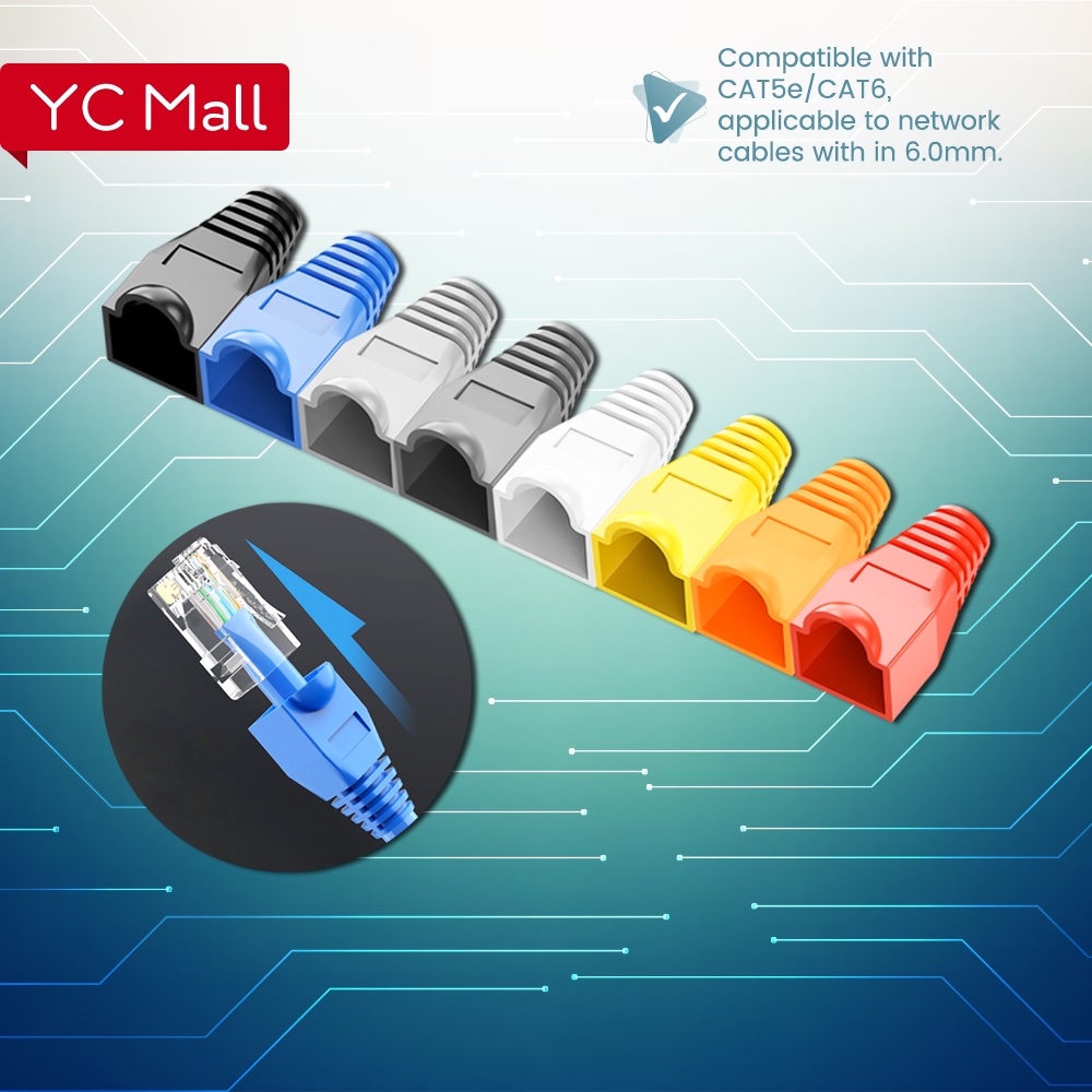 RJ45 Cat5E Cat6 Colour Rubber Boot | Shopee Malaysia