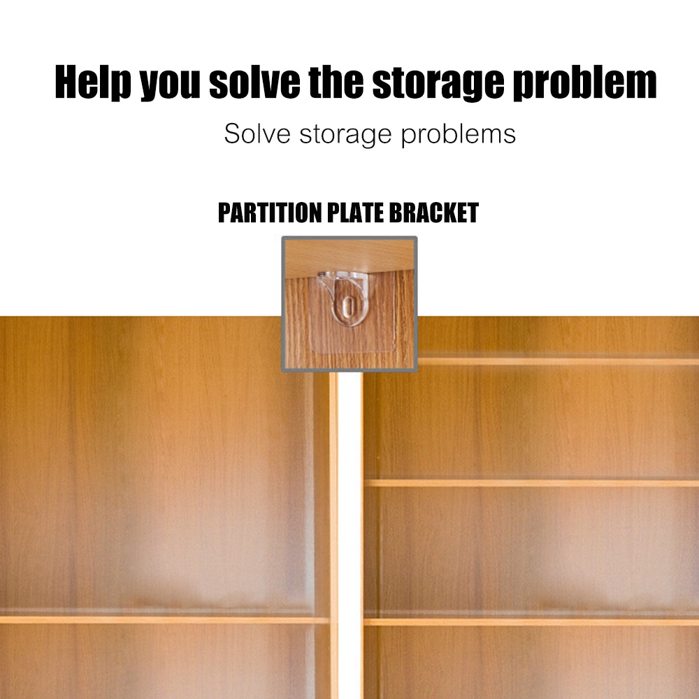 Wardrobe Shelf Brackets Closet Cabinet Furniture Adhesive Partition ...