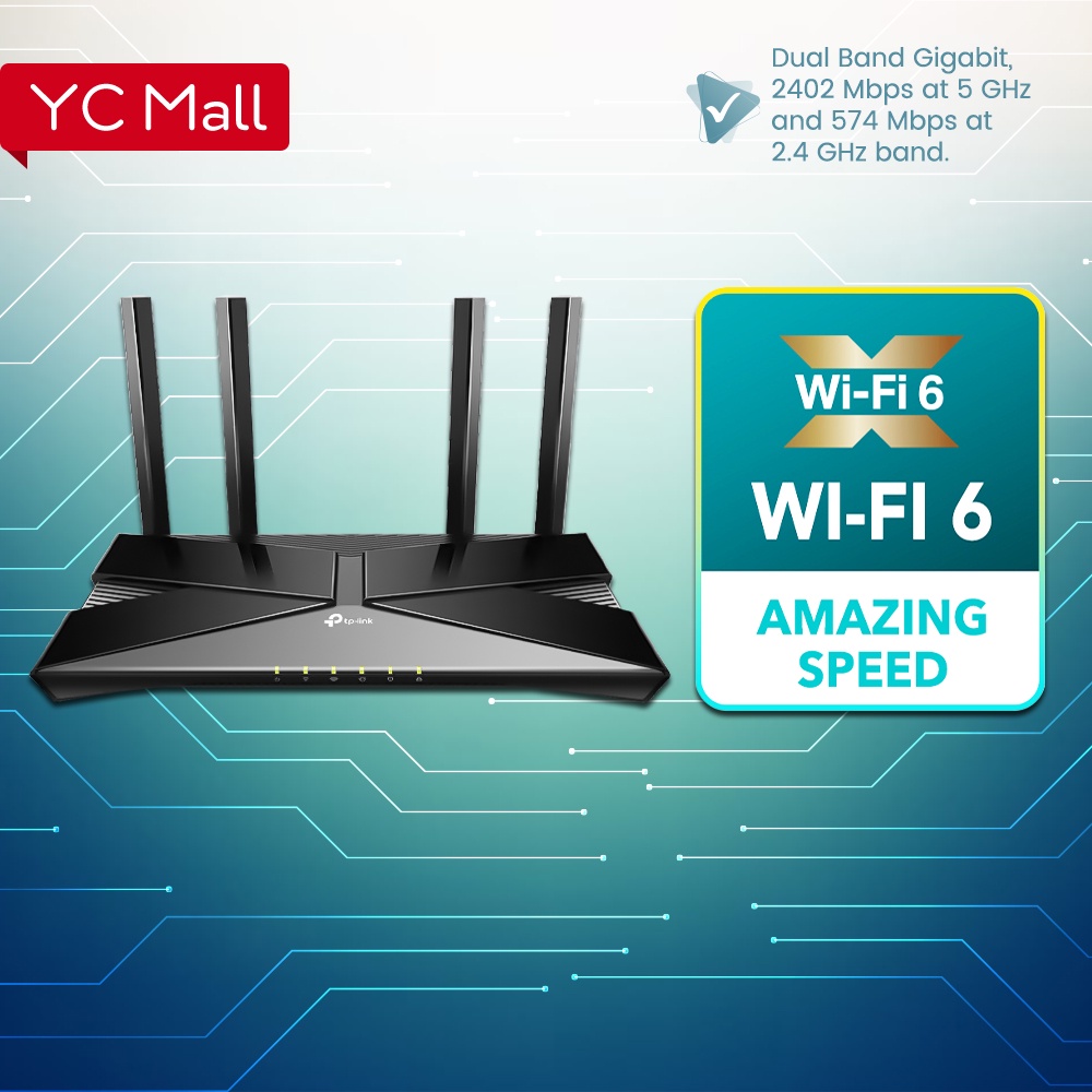 TP-Link Archer AX53 Wi-Fi 6 Router Dual Band Gigabit AX3000 High Power ...