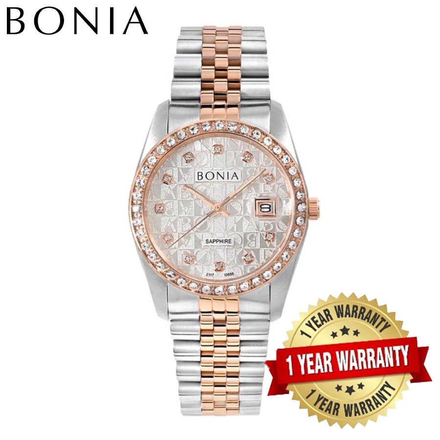 [Official Warranty] Bonia BNB10550-3616S Women's Monogram Elegance 32Mm ...