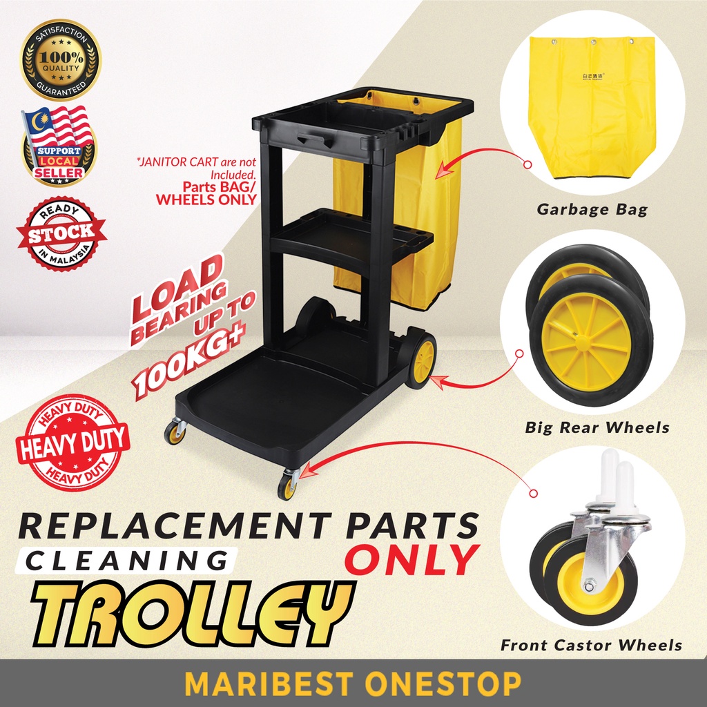 Replacement Part ONLY Bag Suitable for All Cleaning Trolley Wheels ...