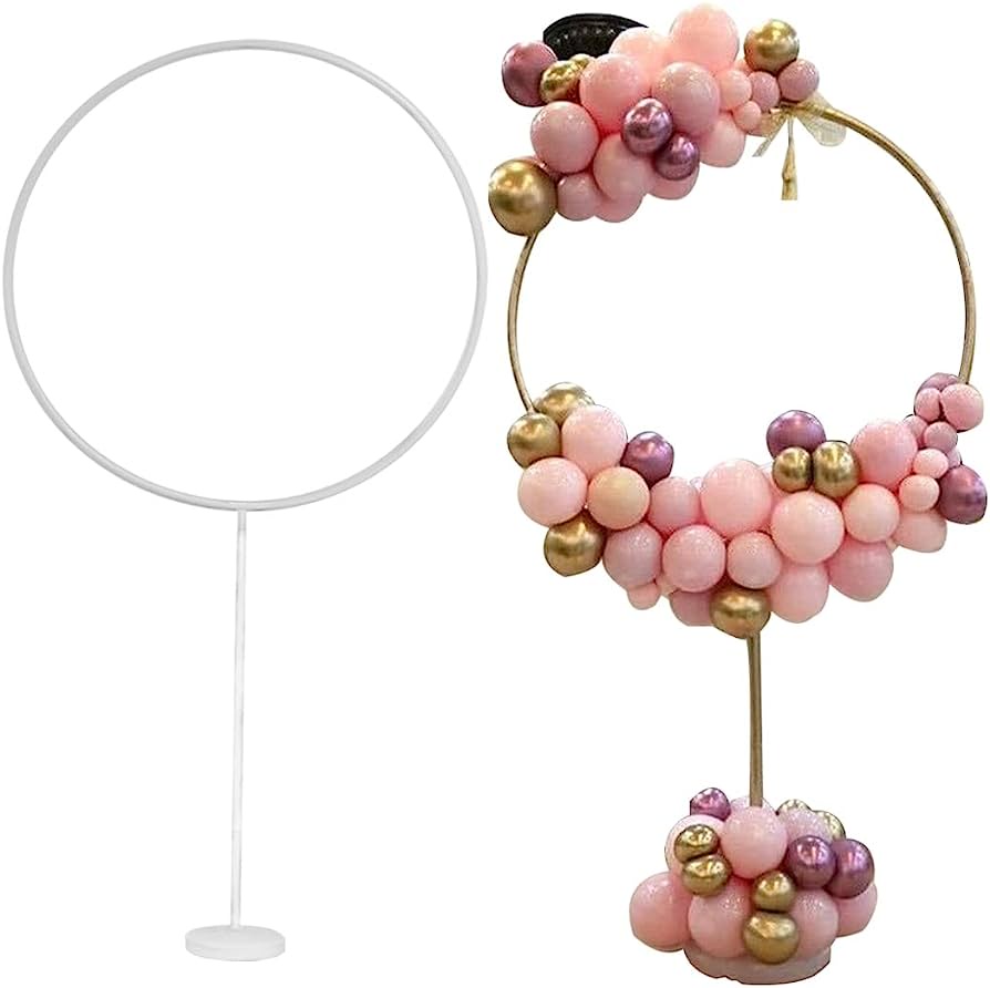 Arch Balloons Garland Ring Stand Round Hoop Holder Birthday Wreath Set ...