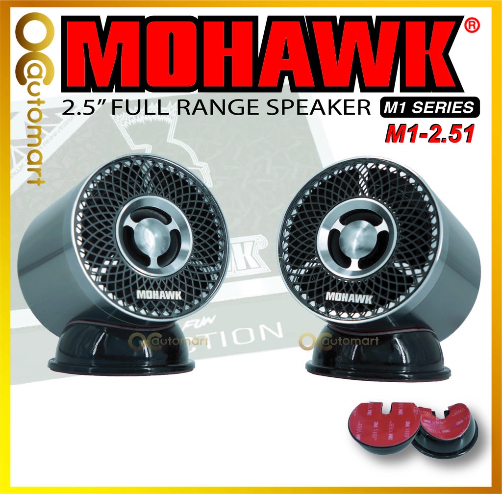 MOHAWK M1-SERIES 2.5 INCH FULL RANGE SPEAKER WITH TWEETER - M1-2.51 | Shopee Malaysia