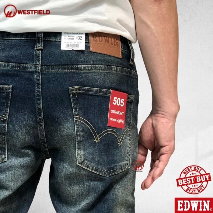 EDWIN 505 MEN'S VINTAGE STRAIGHT CUT JEANS ( 7705 2784 ) | Shopee Malaysia