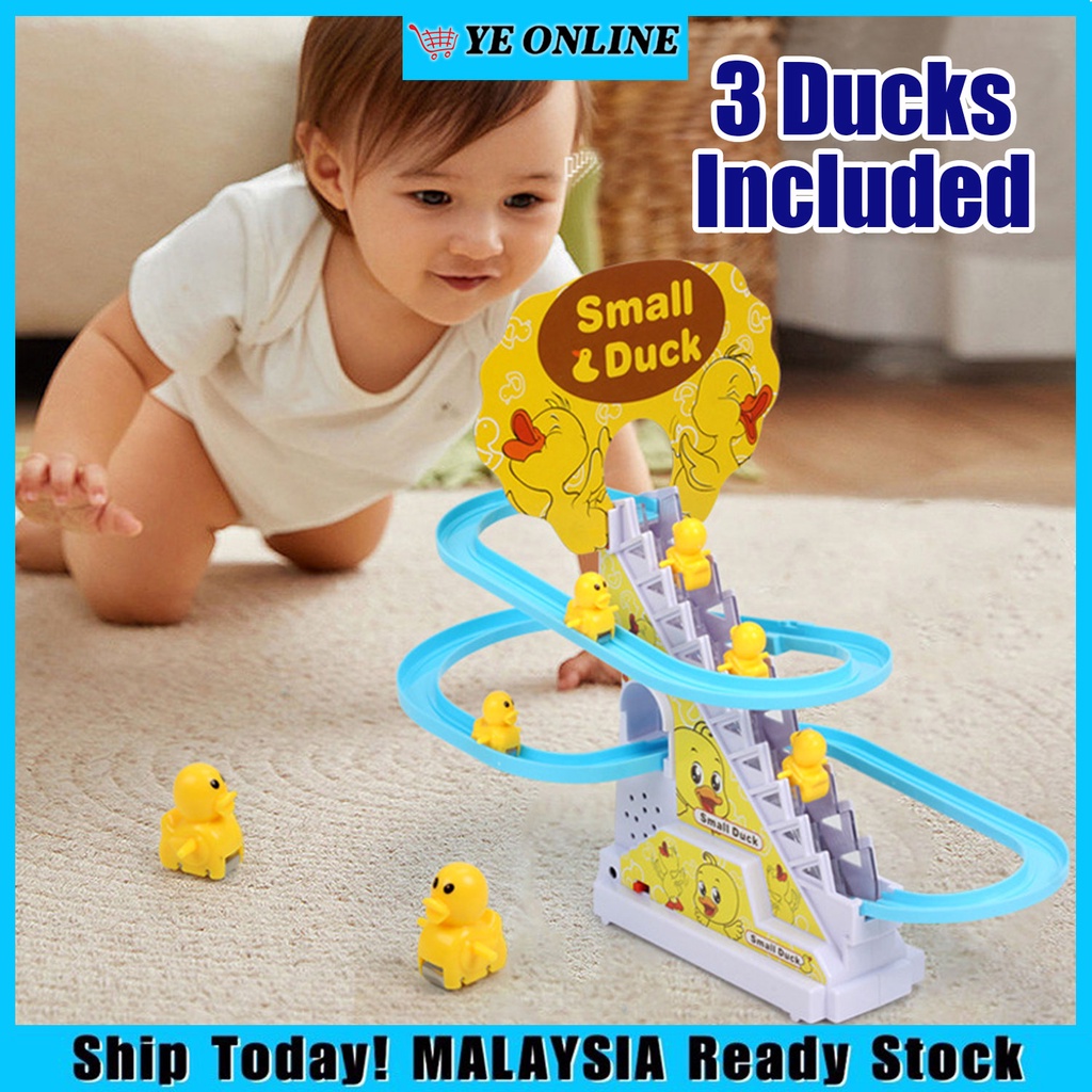 Duck Climbing Stairs Track Toy Musical Education Toy Dyanamic Music and ...