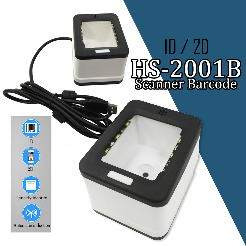 BH- 1D 2D Barcode Scanner USB Scanning QR Code Hands-free Versatile ...