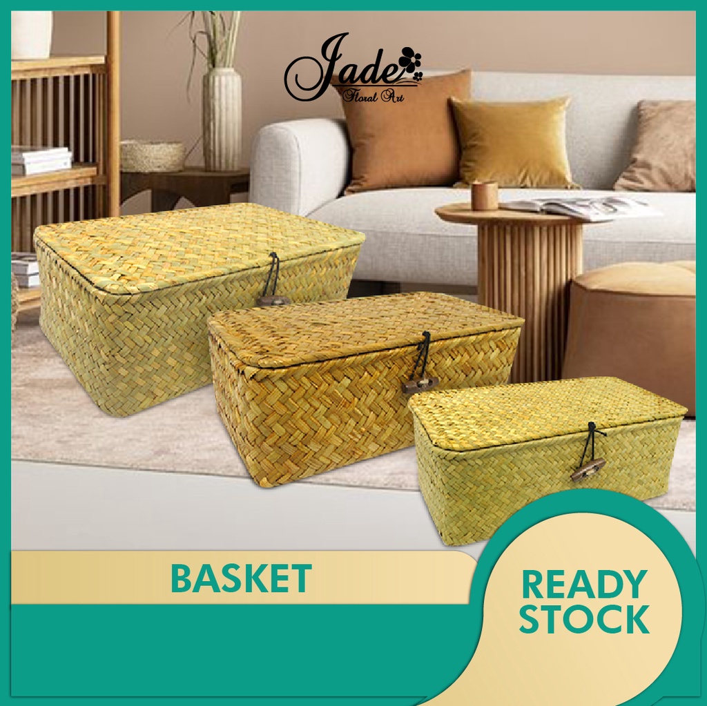 BAKUL ANYAMAN / RATTAN STORAGE BOX / BAKUL MENGKUANG / BAKUL HAMPER ...