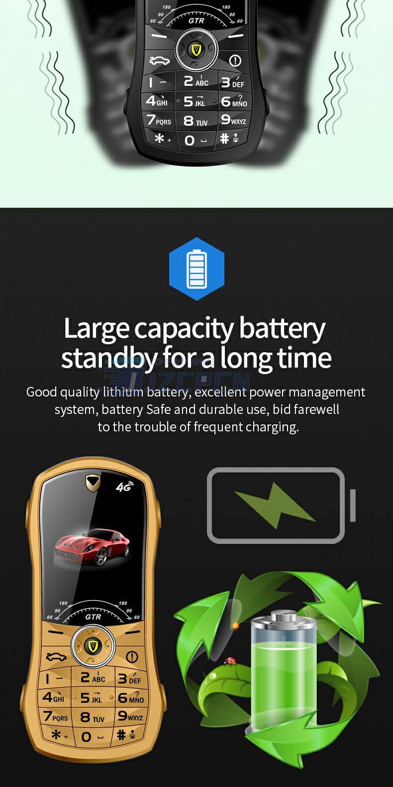 Mini Car Shape Children Mobile Phone Low Price Metal Cover Rugged Solid ...