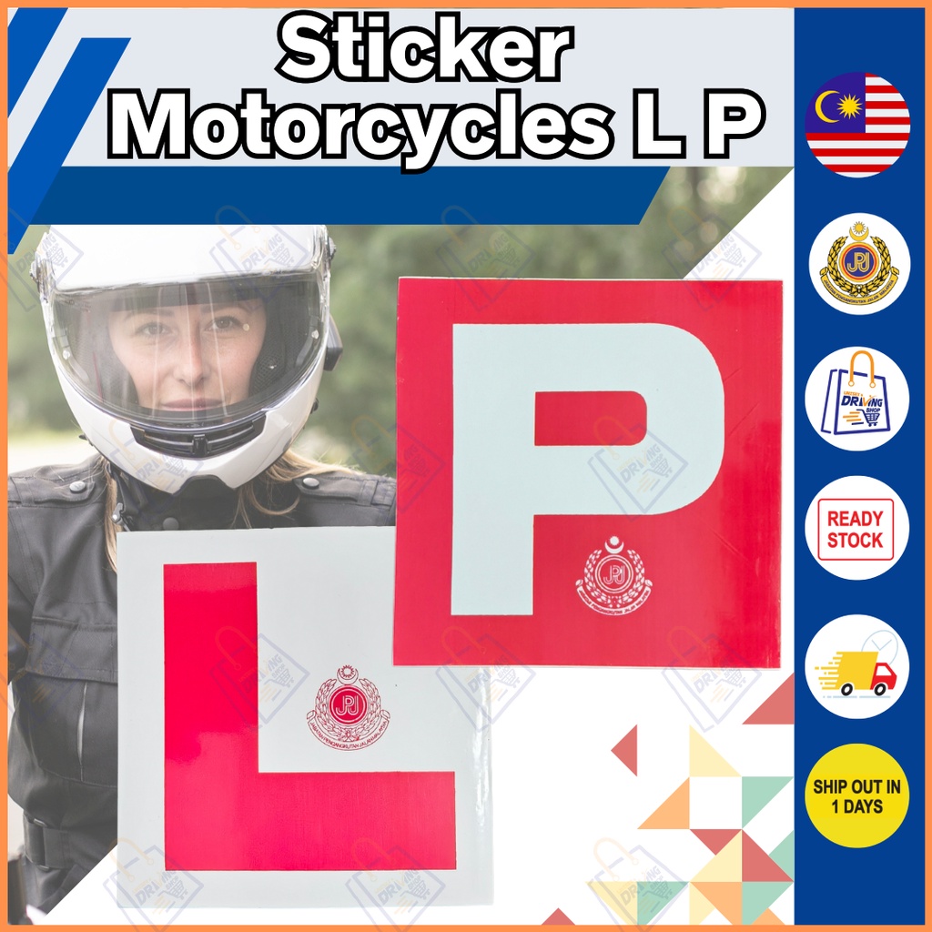 Motorcycles P Sticker L JPJ Size L Stiker P Kereta Motosikal Pelekat ...