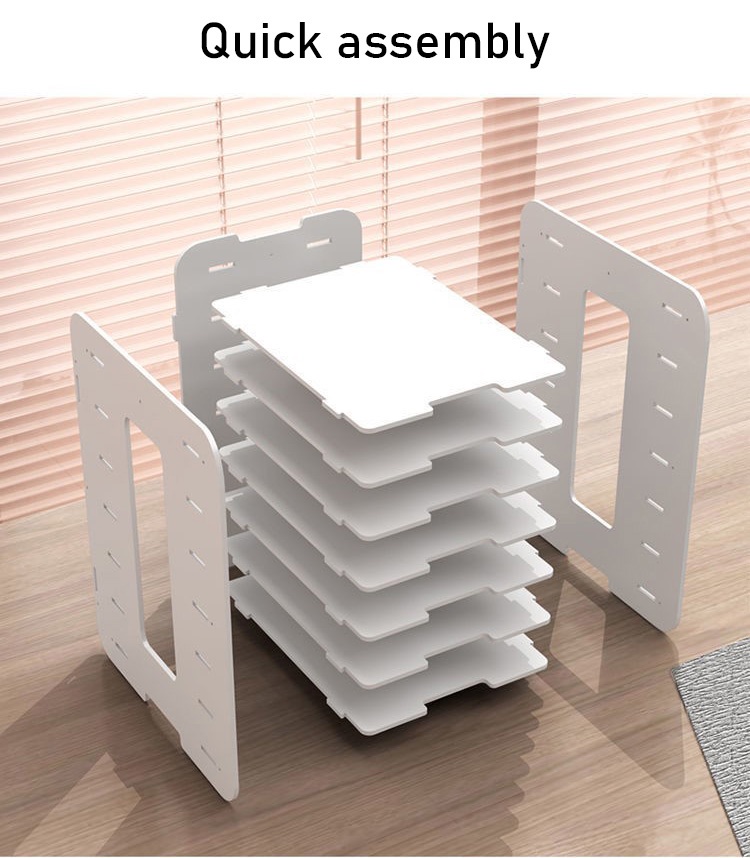 Multi Layers Magazine Holder Newspaper Rack Stationery Storage Box Desk ...