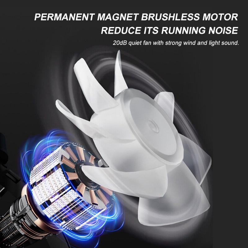 Dual Head Clip Car Fan ForInner Rear View Mirror 360° 12V/24V USB ...