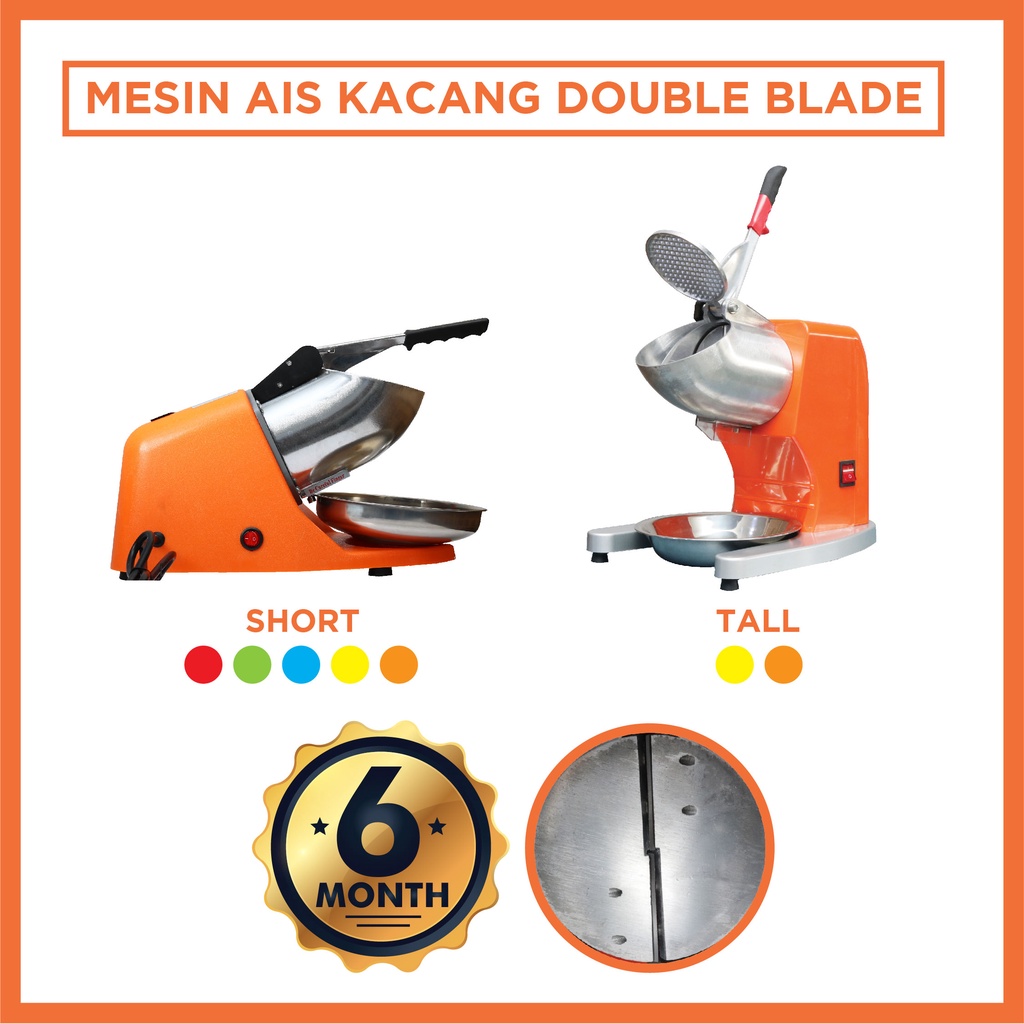 BRAVO Mesin Ais Kacang Ice Crusher Double Blade Ice Shaver Mesin Air ...