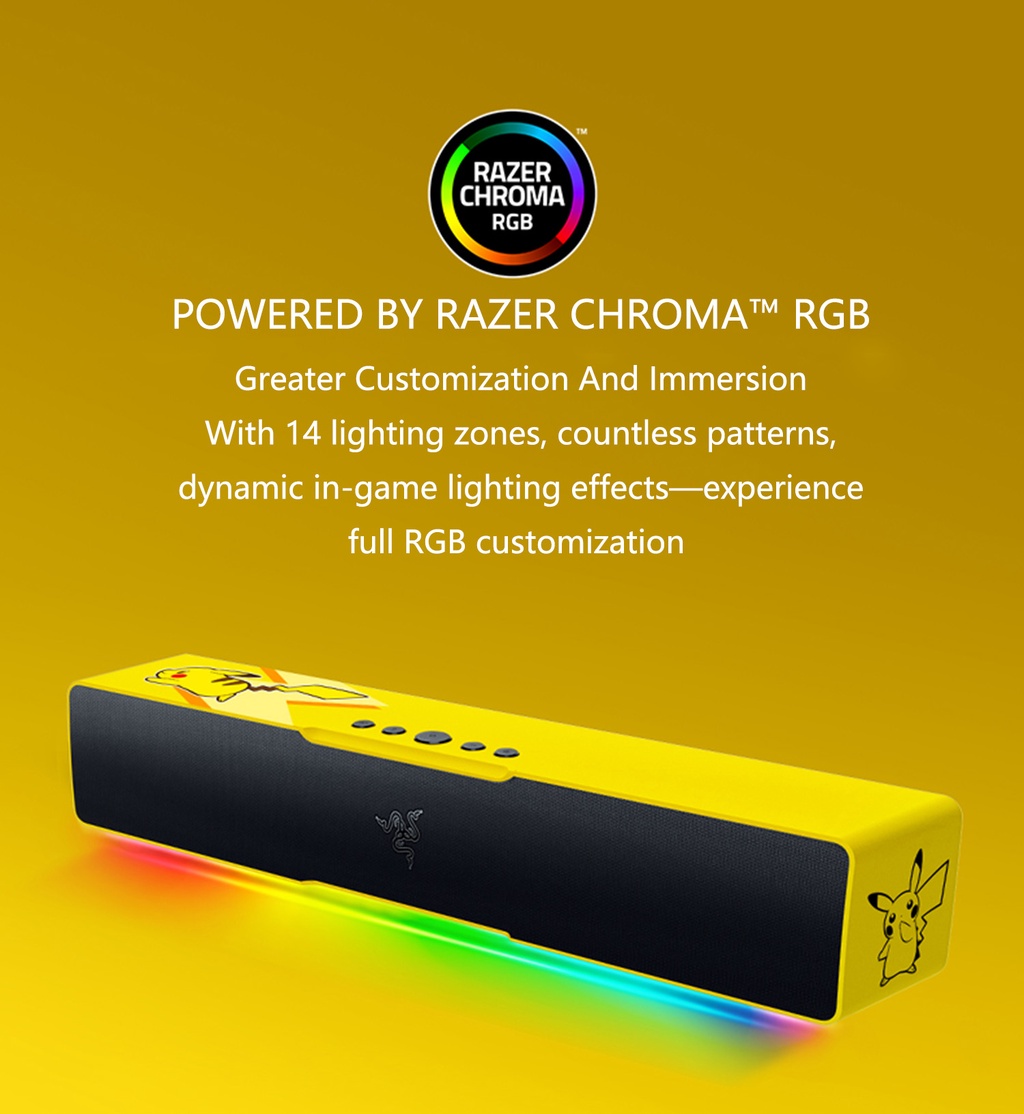 Razer Pokemon Pikachu Bluetooth Speaker RGB Light Effect with Heavy ...